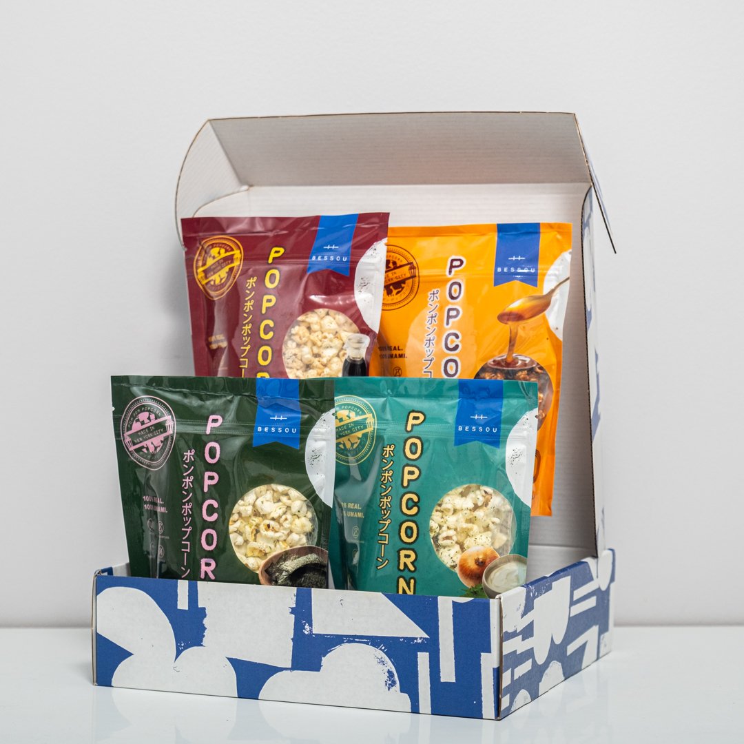 The Ultimate Popcorn Gift Box - Pack of 4 Big Snack Bags – Bessou